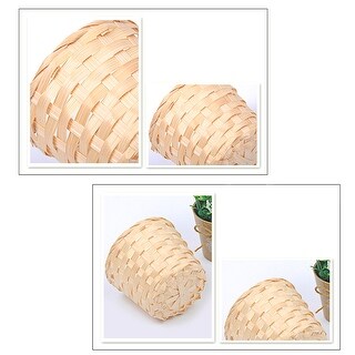 Bamboo Woven Basket Bra Sundries Organizer Rattan Plant Box Desktop ...