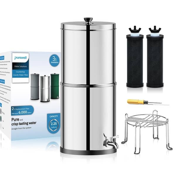 3-Stage Ultra-Filtration Gravity Water Filter System, NSF/ANSI 42&372 ...