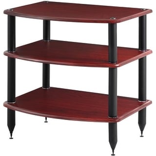 Three Shelf Audio Rack, Media Stand, Component Cabinet - Rosenut Red ...