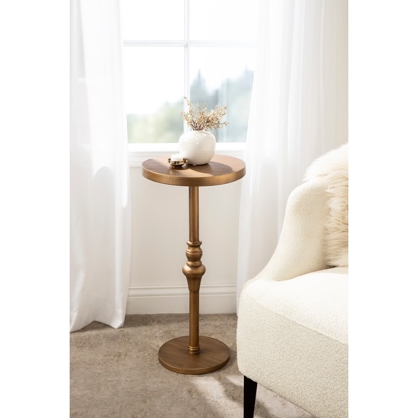 Kate and Laurel Stratton Rustic Pedestal Table - 12x12x26 - On Sale ...