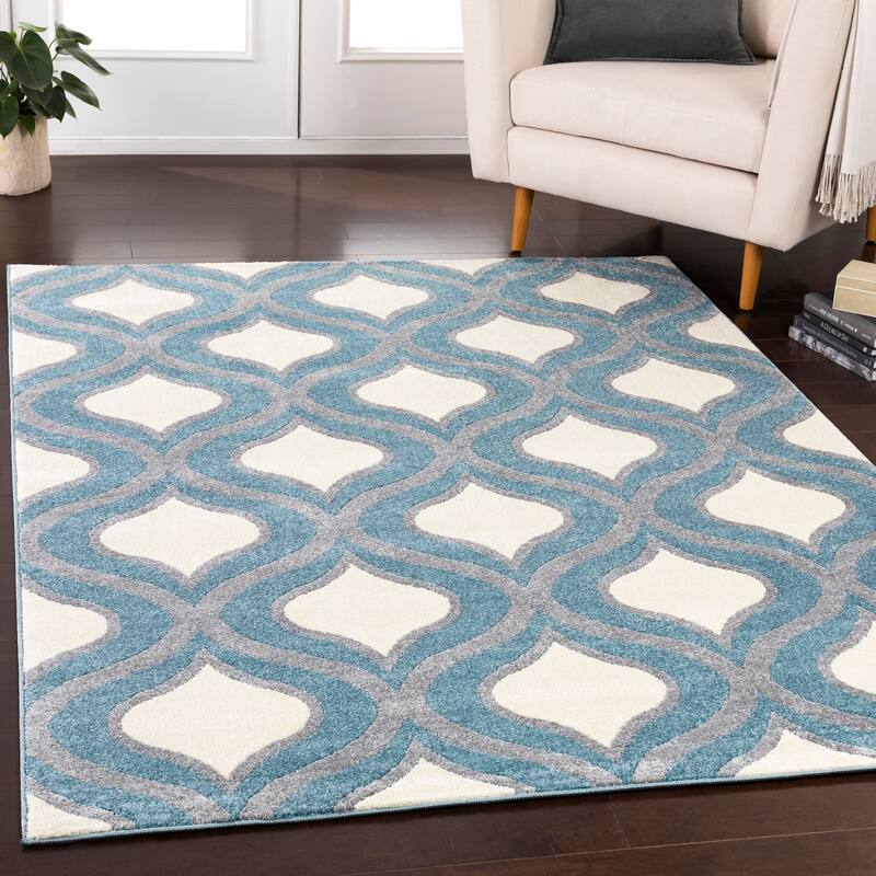 Sinclair Modern Geometric Area Rug - Overstock - 9439732
