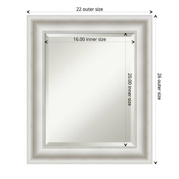 Beveled Bathroom Wall Mirror - Parlor White Frame - Bed Bath & Beyond ...