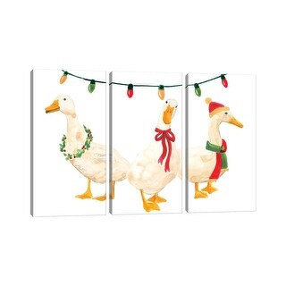 iCanvas "Merry Quackmas Collection I" by June Erica Vess 3-Piece Wall ...