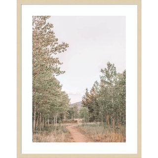 Winding Path by Alicia Abla Wood Framed Wall Art Print - Svelte Natural ...