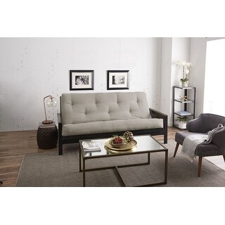 8 inch Reversible Tufted Futon Mattress, Full Size - Suede Gray - Bed ...