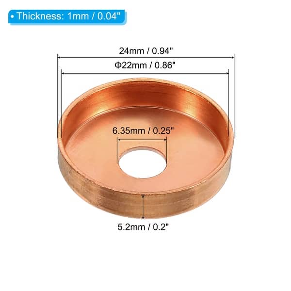 22mm Copper End Cap, 5 Pcs Pipe Fitting Sweat Plug Connection - Bed ...