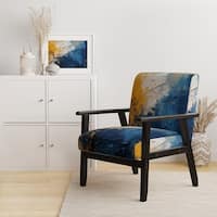 Designart "Blue and Yellow Intuitive Expressions I" Upholstered ...