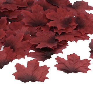200pcs Artificial Leaves Fall Maple Autumn Fake Leaf Decoration - Bed ...