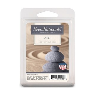 Scentsationals Zen 2.5 oz Fragrant Wax Melts, 6 Scented Wax Cubes - 3 ...