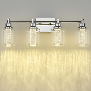 4-Light LED Bathroom Light Fixture, 18W Vanity Light - Bed Bath ...