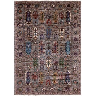 Golden Nile Turkmen Ersari Hand Knotted Wool Rug - 5' 9" X 8' 1" - Bed ...