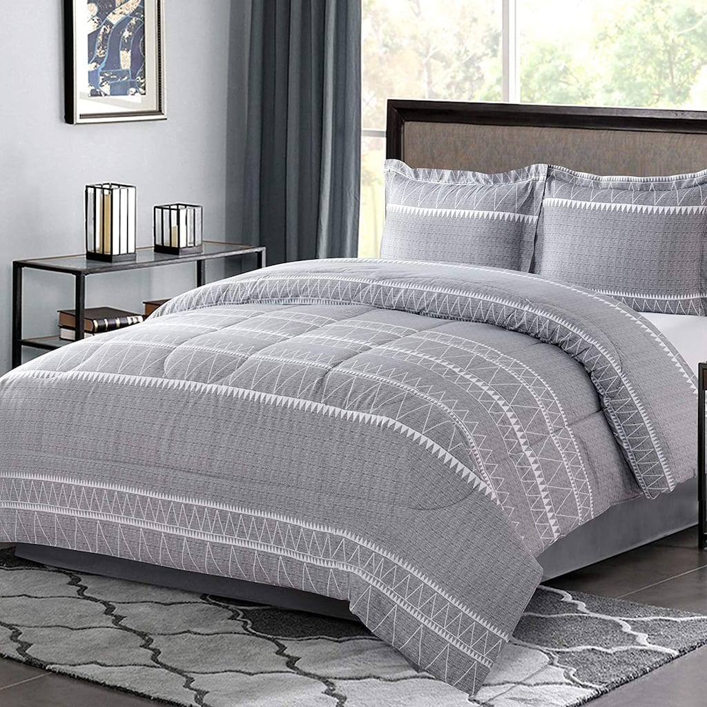 Shatex Bedding Comforter Sets Stripes Pattern - Overstock - 34156659