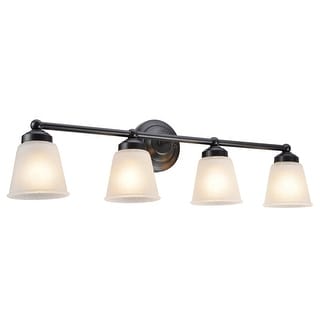 Aspen Creative Four-Light Metal Bathroom Vanity Wall Light Fixture, 30 ...