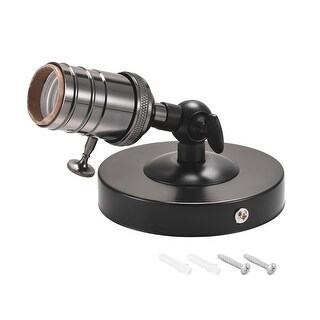 Wall Sconce Lighting Adjustable E26 E27 Dimmer Socket Black - Bed Bath ...