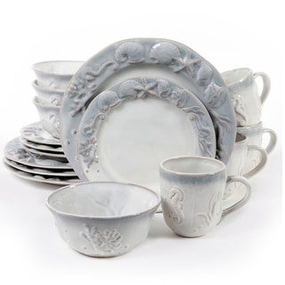 Gibson Elite Seashore Bay 16pc Stoneware Dinnerware Set - Bed Bath ...