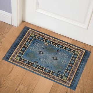 ODIN DARK BLUE Doormat By Kavka Designs - Bed Bath & Beyond - 31492928