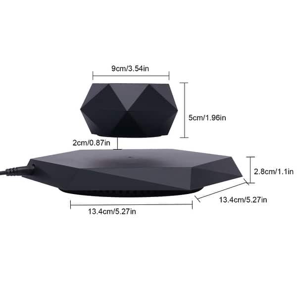Electric Floating Flower Pot Polygon Plant Planter Office Ornament - D ...