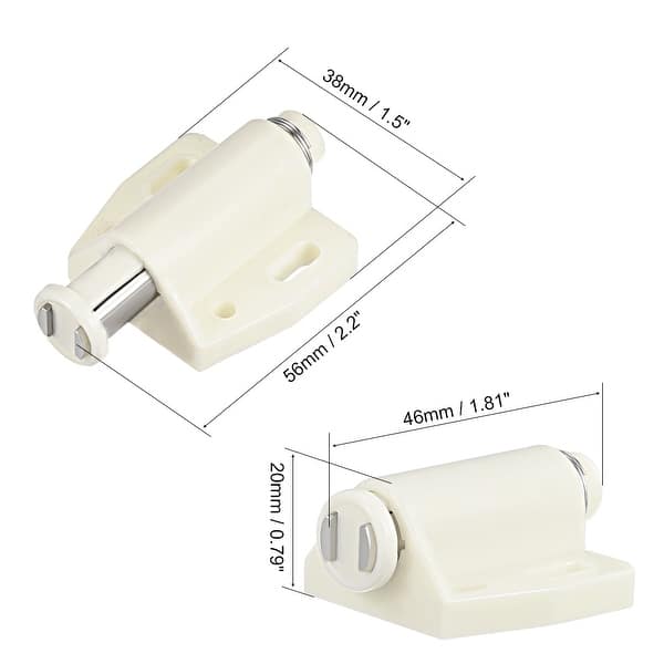 Touch Catch Magnetic Press Latch for Cabinet Door Cupboard White 10pcs ...