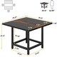 Square Dining Table for 4 People, Farmhouse Wooden Kitchen Table ...