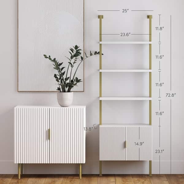 Nathan James Theo Open Shelf Industrial Bookcase with Drawers or ...