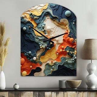 Designart - Bio morphism Organic Forms II - Biomorphism Wall Clock in ...