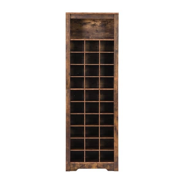 Contemporary Multiple Storage Capacity 30 Shoe Cubby Console Cabinet ...