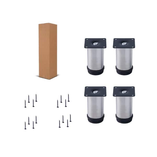 Stainless Brushed Steel Kitchen Adjustable Leg - 3.15'' SET OF 4 - Bed ...