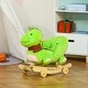 Plush Dragon and Dinosaur 2 in 1 Rocking and Rolling Ride On Toy with ...