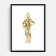 C3PO Digital Pop Art Smoke Star Wars TV Movies Art Print/Poster - Bed ...