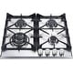 K&H 4 Burner 24 Inch Built-in LPG Gas Stove Top Stainless Steel Surface ...