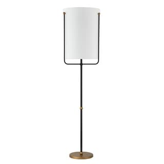 Lennon 69" Floor Lamp with Fabric Shade - Black + Gold - Bed Bath ...
