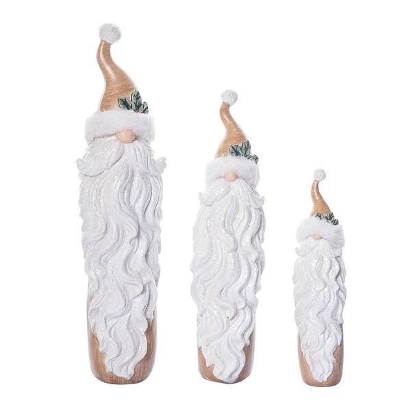 Set of 3 Resin Santa Statuettes for Holiday Cheer - Bed Bath & Beyond ...