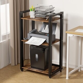 3 Tier Movable Printer Stand,Fax Machine Scanner Adjustable Storage ...