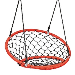 Net Hanging Swing Chair with Adjustable Hanging Ropes - 35" x 40"- 63 ...