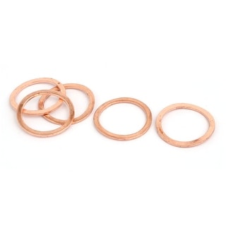 5pcs 24mmx30mmx1.5mm Copper Flat Ring Sealing Crush Washer Gasket ...
