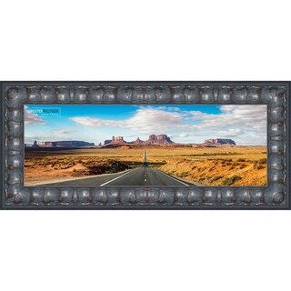 39x13 Distressed/Aged Black Wood Picture Panoramic Frame Panoramic ...