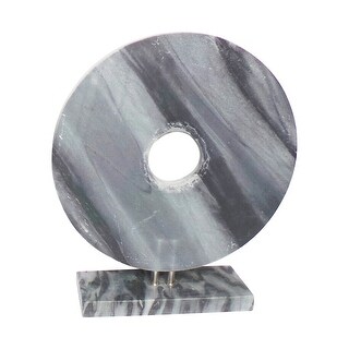 8 Inches Marble Disk with Rectangular Base, Gray - Bed Bath & Beyond ...