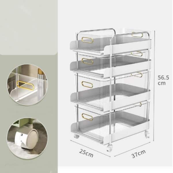 Movable Storage Rack with Board and Wheels - Bed Bath & Beyond - 38995659