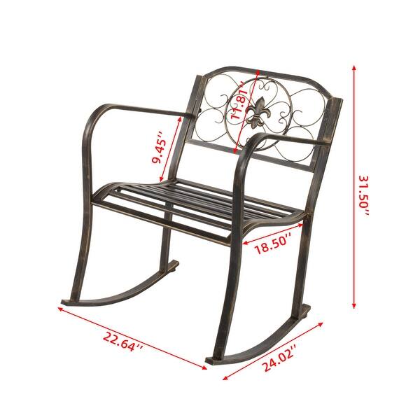 Flat Tube Single Rocking Chair Bronze Color - Bed Bath & Beyond - 32048281