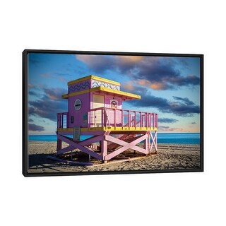 iCanvas "Pink Lifeguard House South Florida Sunrise" by Susanne Kremer ...