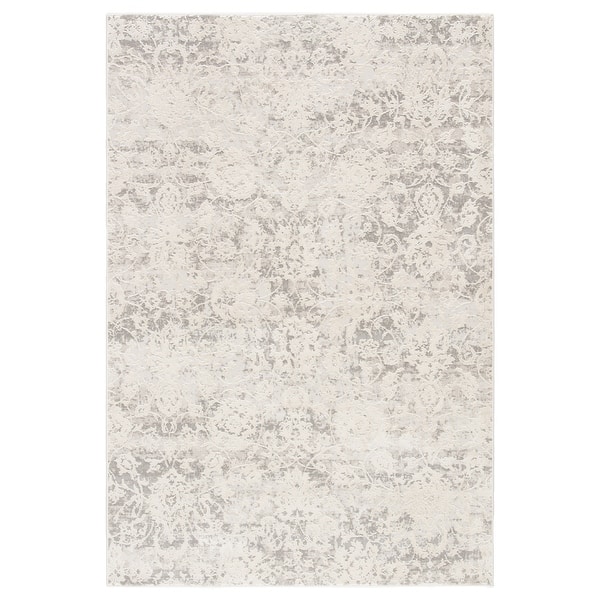 Cheyenne Abstract Grey and White Viscose Blend Area Rug - Bed Bath ...