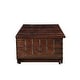 Tortoise Wooden Metal Fitted Trunk Box coffee table - Bed Bath & Beyond ...