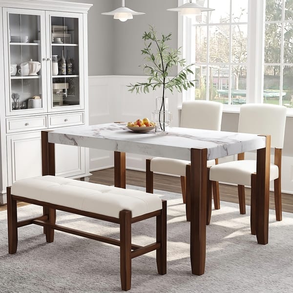 upholstered bench dining set