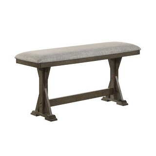 Rustic Counter Height Dining Bench With Rich Wood Finish For Dining ...