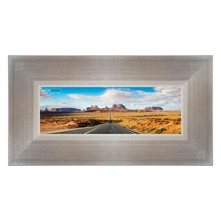 40x16 Contemporary Silver Complete Wood Panoramic Frame with UV Acrylic ...