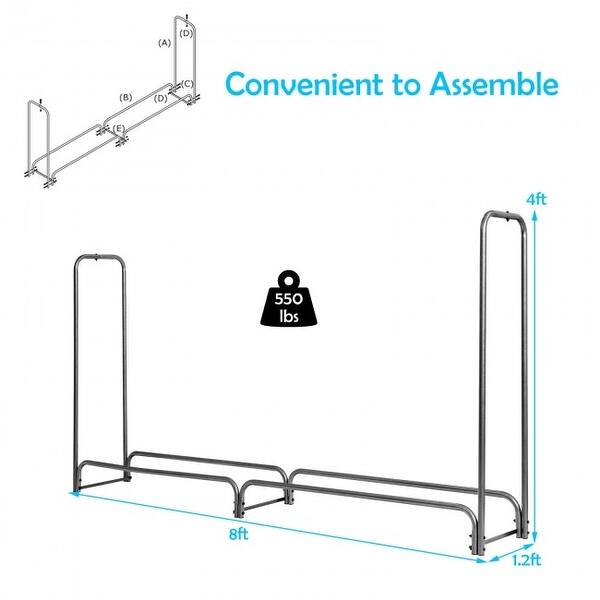 4FT/5FT/6FT/8FT Firewood Storage Log Rack - Bed Bath & Beyond - 36073901