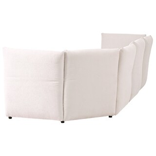 106" Sectional Sofa, Sloped Arm Sofa with Adjustable Back - Bed Bath ...