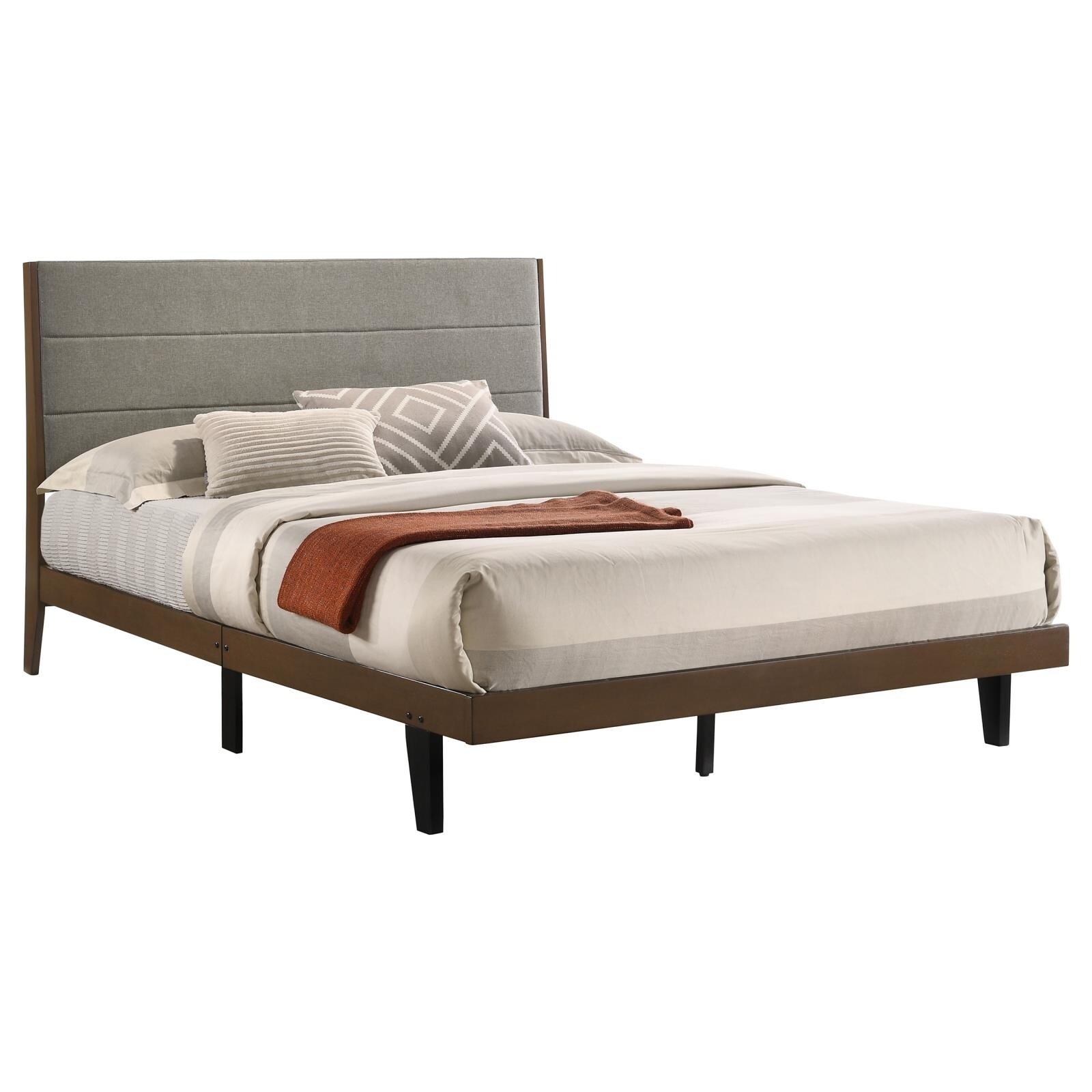 SAFAVIEH Couture Cassity Leather Headboard Bed - On Sale - Bed Bath ...