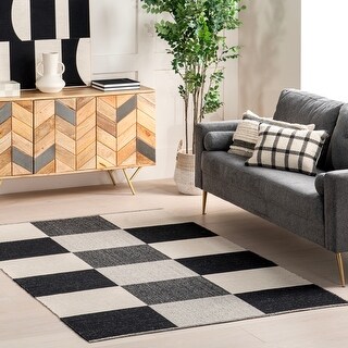 Nuloom Edita Modern Checkered Cotton Area Rug - Bed Bath & Beyond ...
