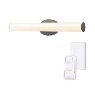 24" Black Dimmable Color Adjustable LED Integrated Vanity Light with ...